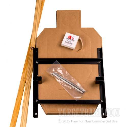 20 Target Barn - IDPA Cardboard Silhouette / Collapsible Stand / Spikes ...