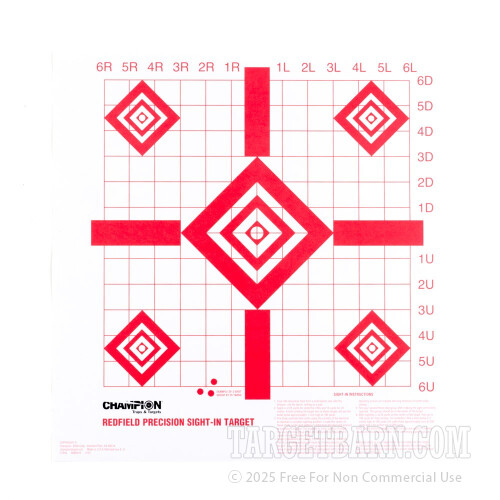 Champion Redfield Style Diamond Pattern Precision Zeroing Targets for ...