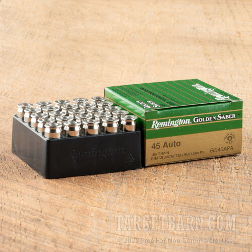 Remington Golden Saber 45 ACP 185 Grain JHP - 25 Rounds