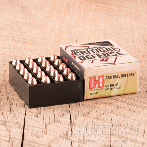 Hornady Critical Defense 40 S&W 165 Grain FTX - 200 Rounds
