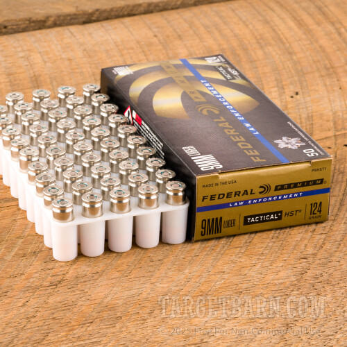 Federal Premium Law Enforcement 9mm Luger 124 Grain HST HP - 1000 Rounds