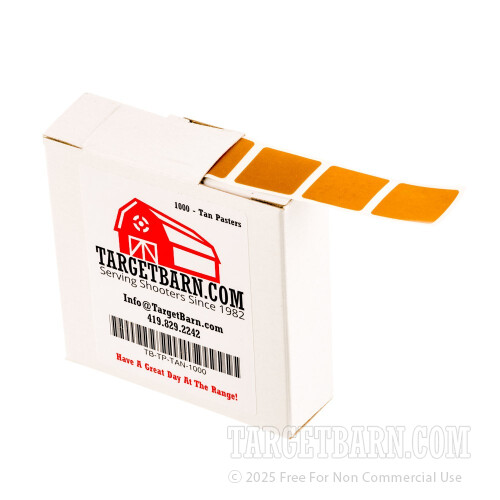 Tan Target Pasters for Sale - 1000 Pack for Paper Targets