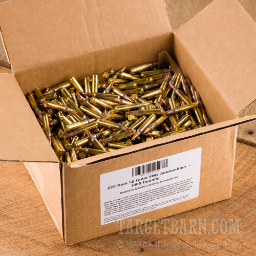 Lake City 223 Rem 55 Grain FMJ - 1000 Rounds