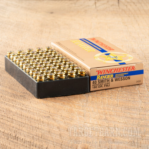 Winchester Ranger 40 S&W 180 Grain FMJ - 500 Rounds