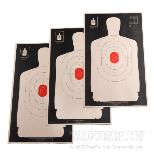 Reverse Colored B-34 Targets for Sale With Red Center