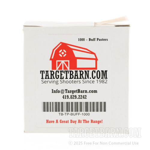 Buff Target Pasters for Sale - 1000 Pack for Paper Targets