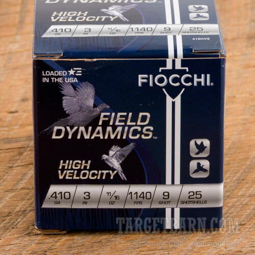 Fiocchi 410 Bore 3” 11/16 oz #9 Shot - 250 Rounds