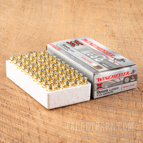 Winchester Super-X 9mm Luger 115 Grain Winclean BEB - 50 Rounds