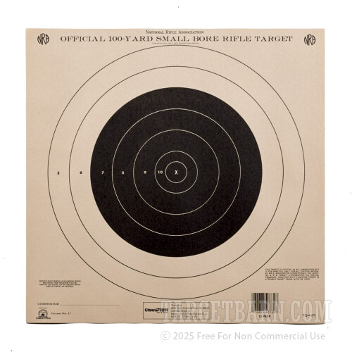 Champion Precision NRA Bullseye Competition TQ-4 / A-14 100 Yard Small ...