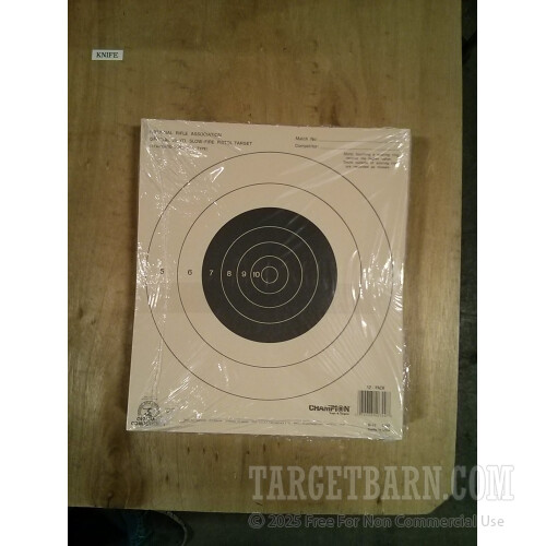 Champion Precision NRA Bullseye Competition B-16 25 Yard Slow Fire ...