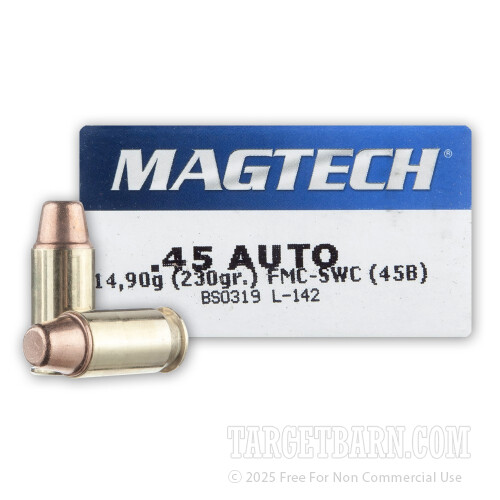 Magtech 45 ACP 230 Grain FMC-SWC - 50 Rounds