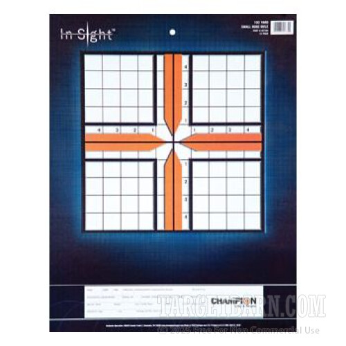 Champion In-Sight 100 Yard Small Bore Precision Zeroing Targets for ...