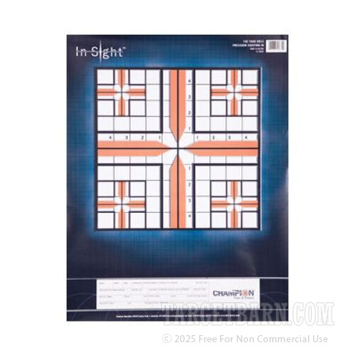 Champion In-Sight 100 Yard Precision Zeroing Targets for Sale - 12 Count