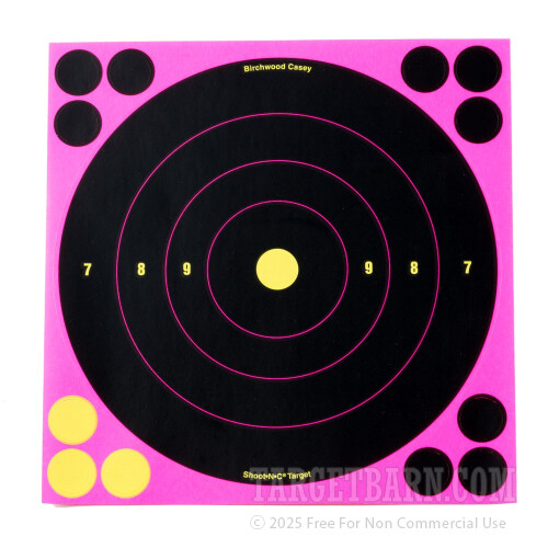 8-inch Pink Bullseye Targets for Sale - Splatter Style