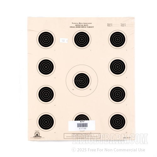 Smallbore Rifle Paper Targets for Sale - A-17 - Target Barn