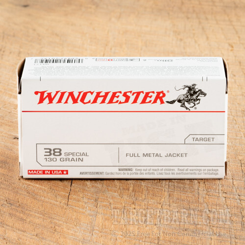 Winchester Target 38 Special 130 Grain FMJ - 50 Rounds