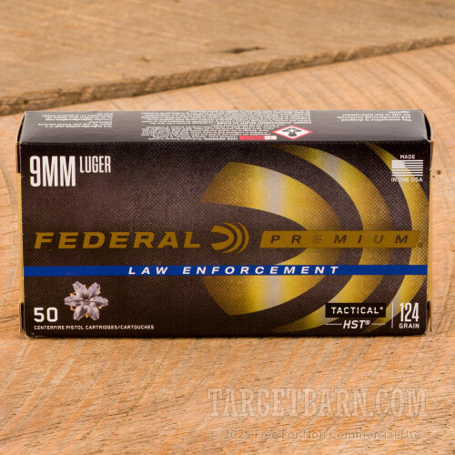 Federal Premium Law Enforcement 9mm Luger 124 Grain HST HP - 50 Rounds