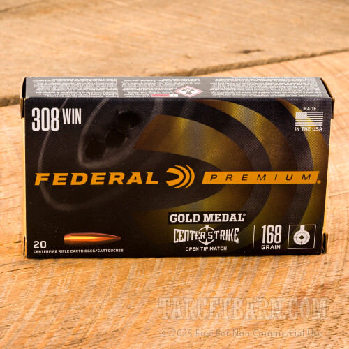 Federal 308 Win 168 Grain OTM - 200 Rounds