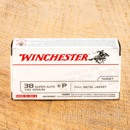 Winchester 38 Super +P 130 FMJ - 500 Rounds